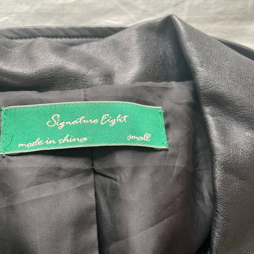 Leather Jacket Motto Patched Gen Z - Gem